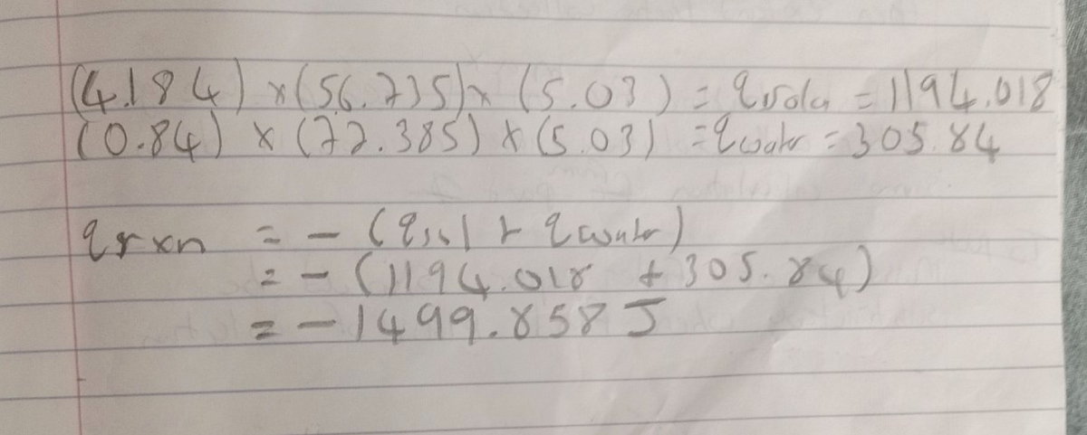 Thermochemistry full lab - CHEM 2140 - (4184) x(56)x (5 ) I avola (0) x ...