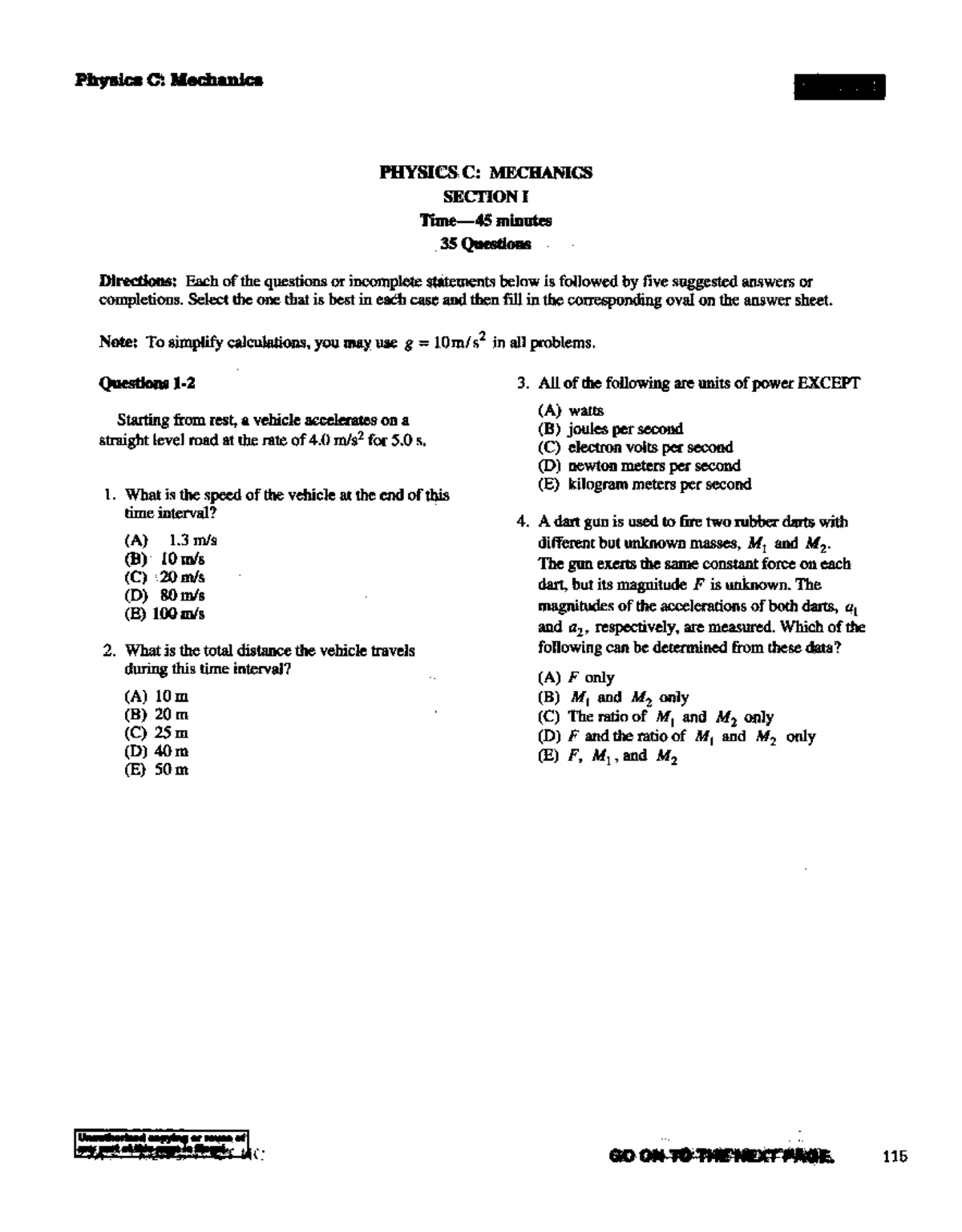 Ap24 frq physics c mech set 1 - 2024 AP ® Physics C: Mechanics Free-Response Questions Set 1 ...