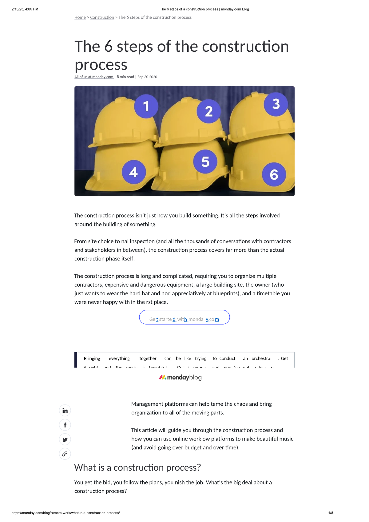 The 6 Steps of the Construction Process - A Guide by monday.com - Studocu