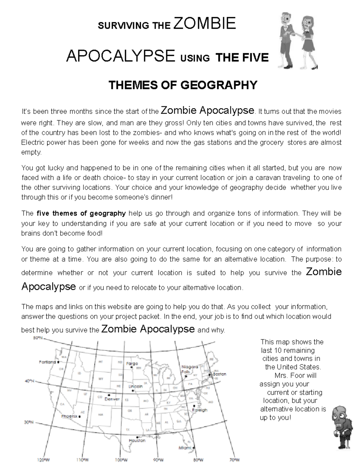 Zombie Apocalypse Project: Geography in Crisis Analysis - Studocu