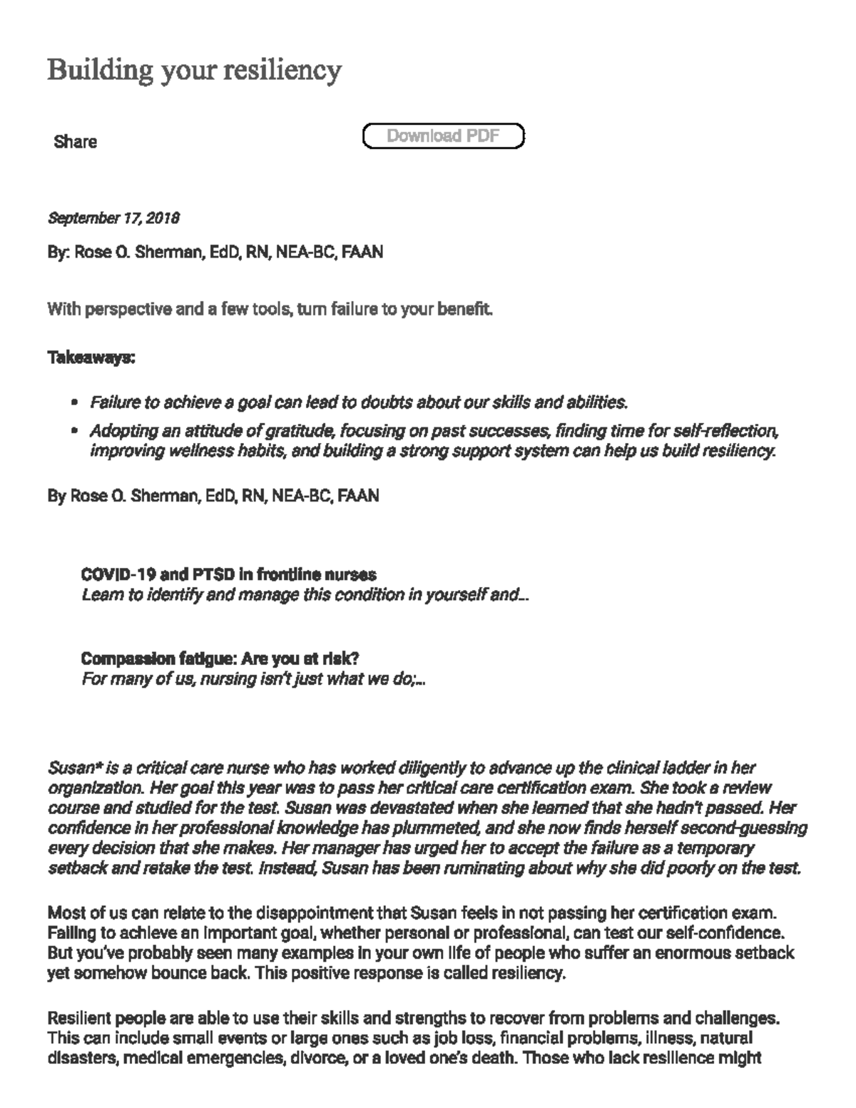 Building your resiliency - D024 - Studocu