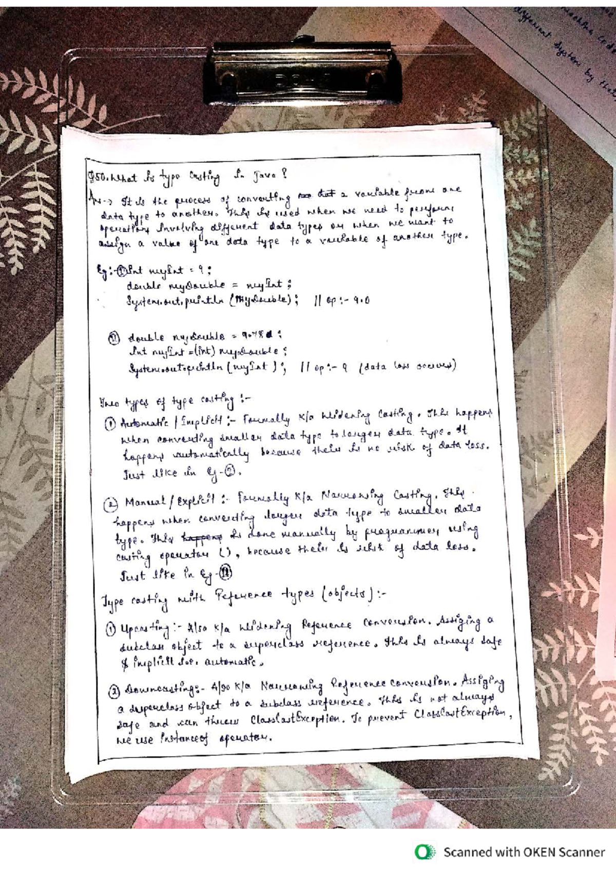 Java35 50 - Understanding Type Casting and Overloading in Java - Studocu