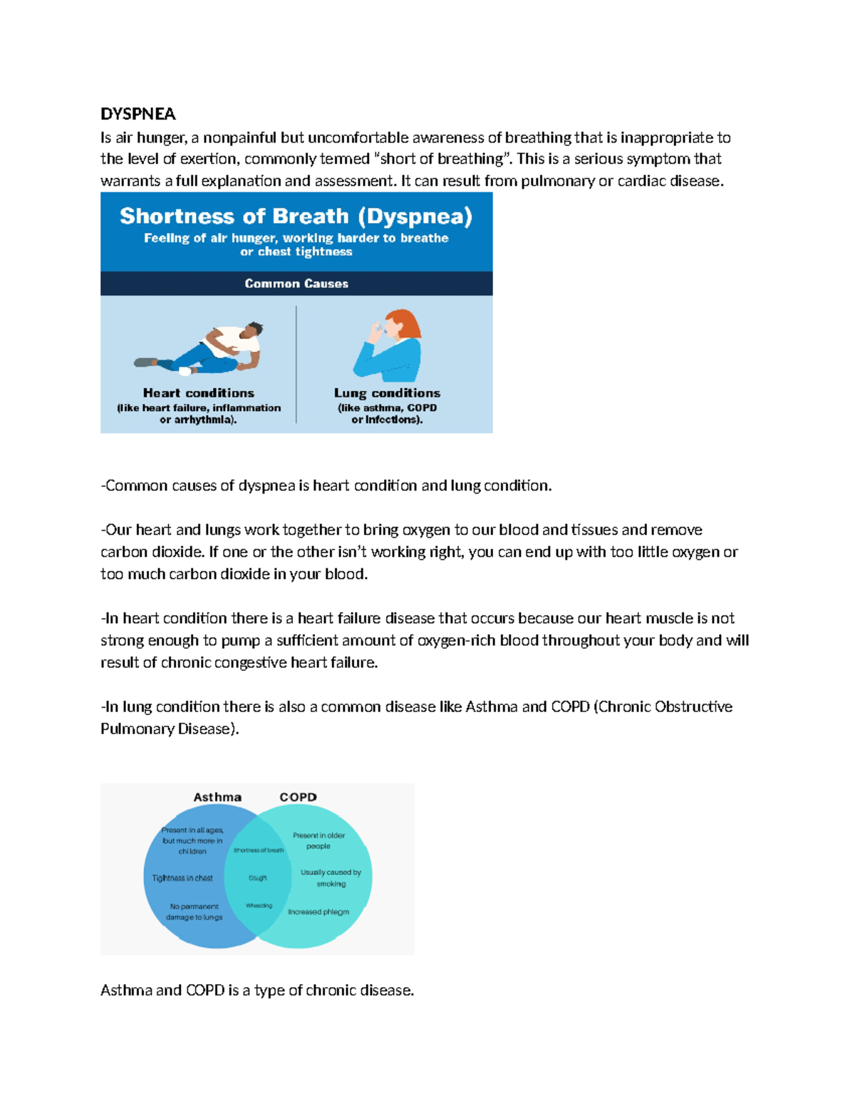 Respiratory System Overview: Dyspnea and Chest Pain Management - Studocu