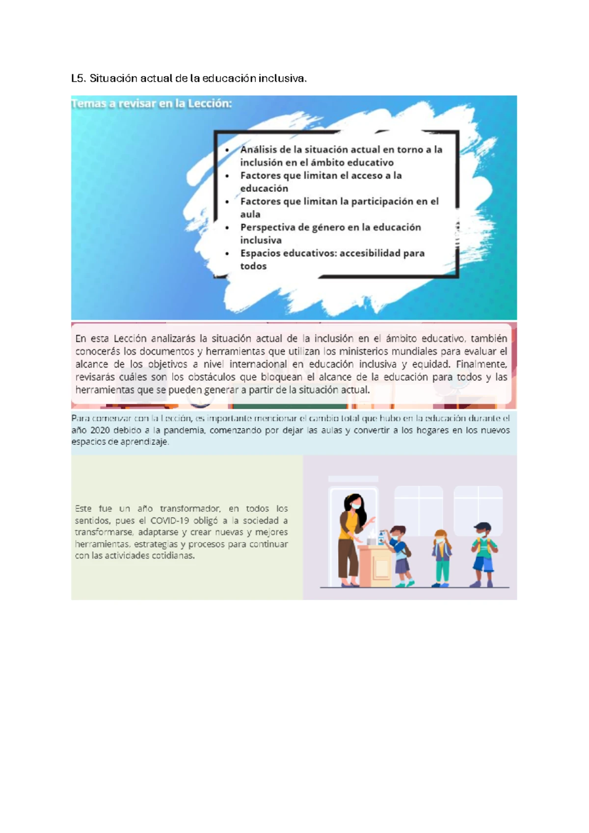 Lección 3: La familia y su rol en la inclusión educativa y comunitaria ...