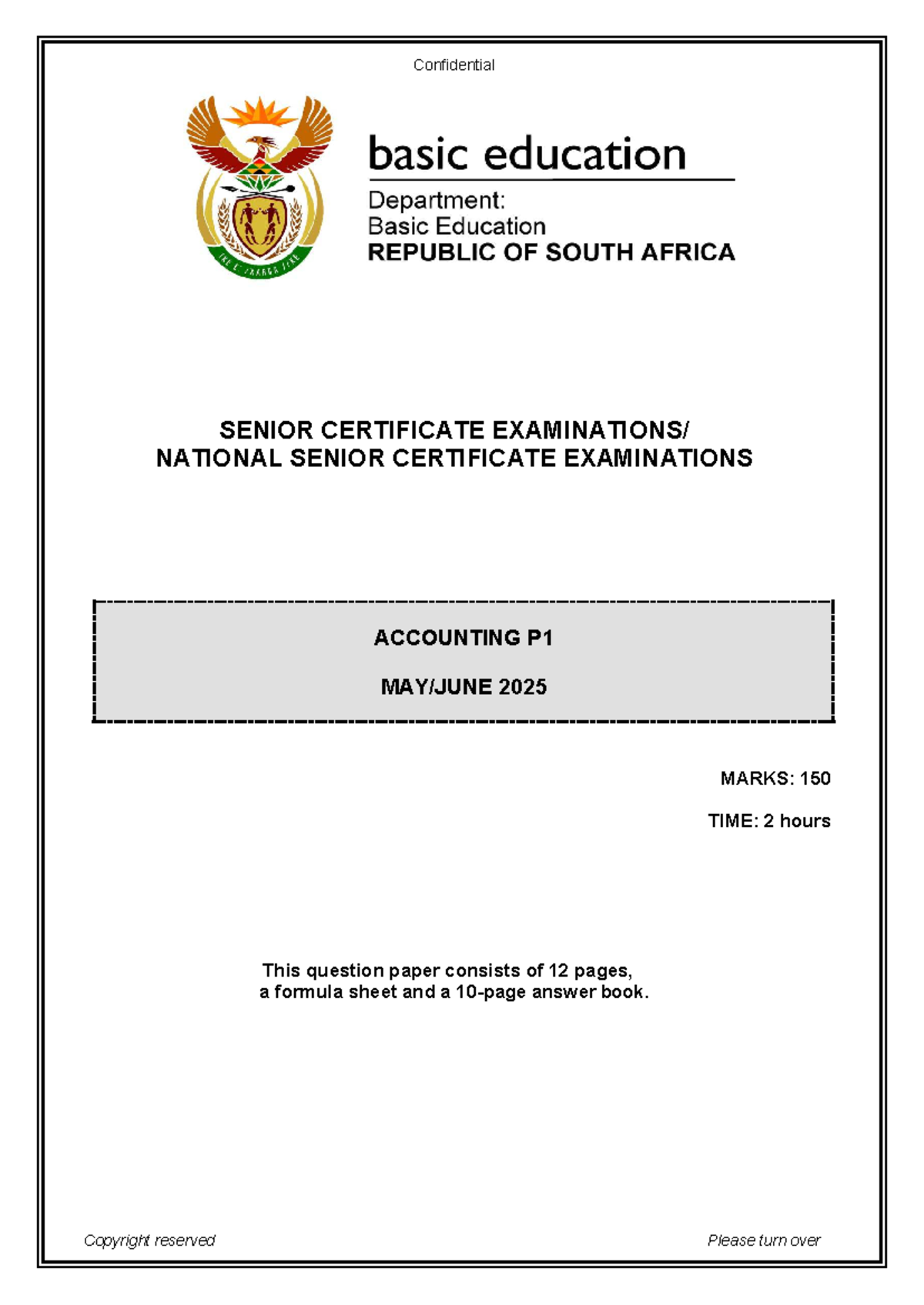 Accounting P1 May-June 2025: Financial Statements & Indicators - Studocu