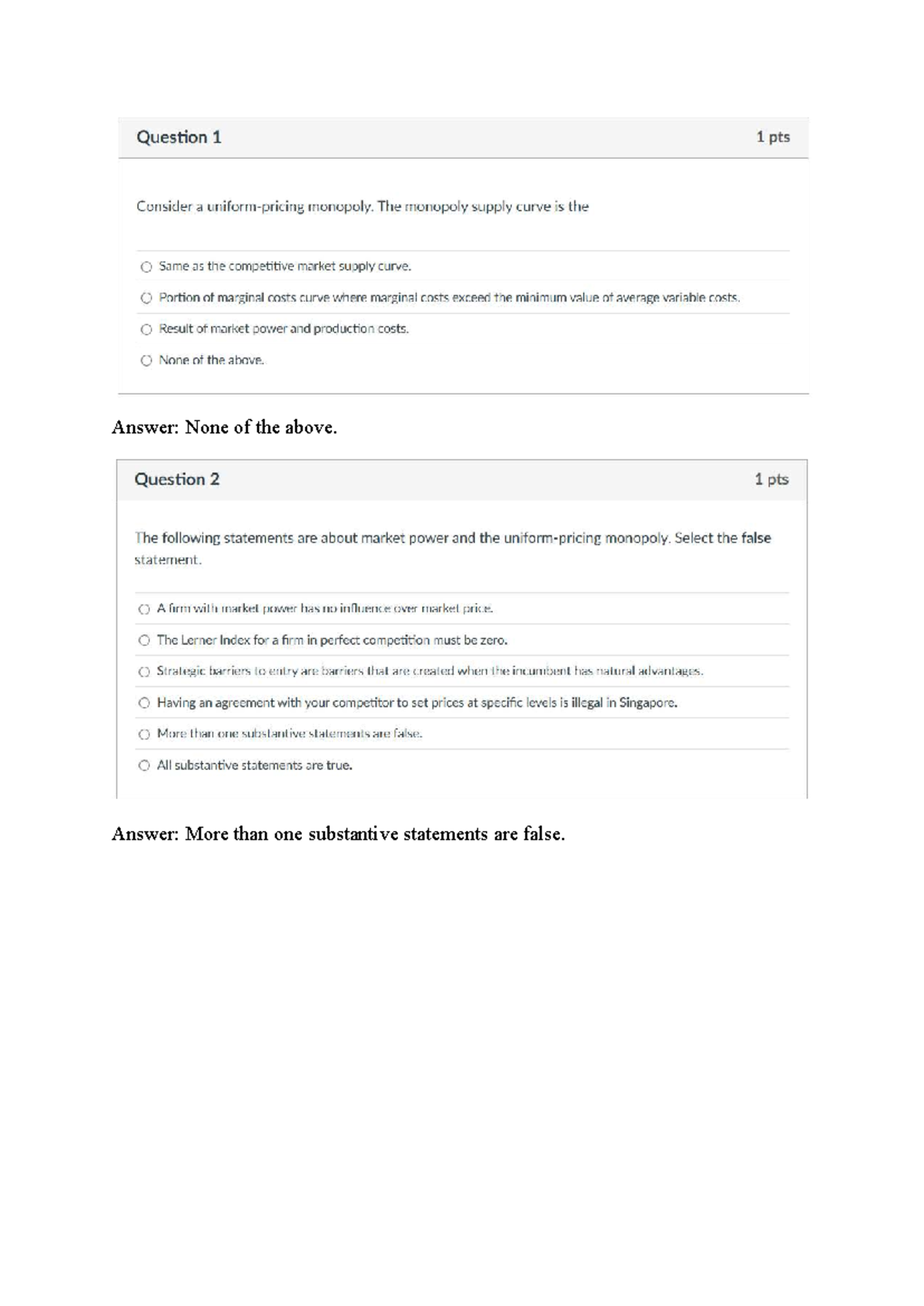 Assignment 3 answers - BSP1703 - Answer: None of the above. Answer ...