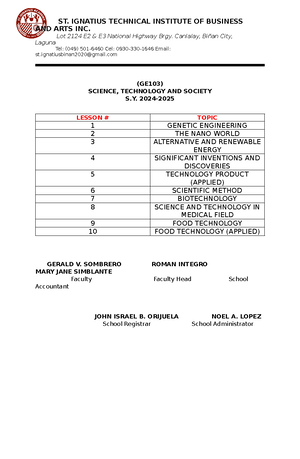 Evaluation Results for Inset Program - Cabuyao Elementary School - Studocu