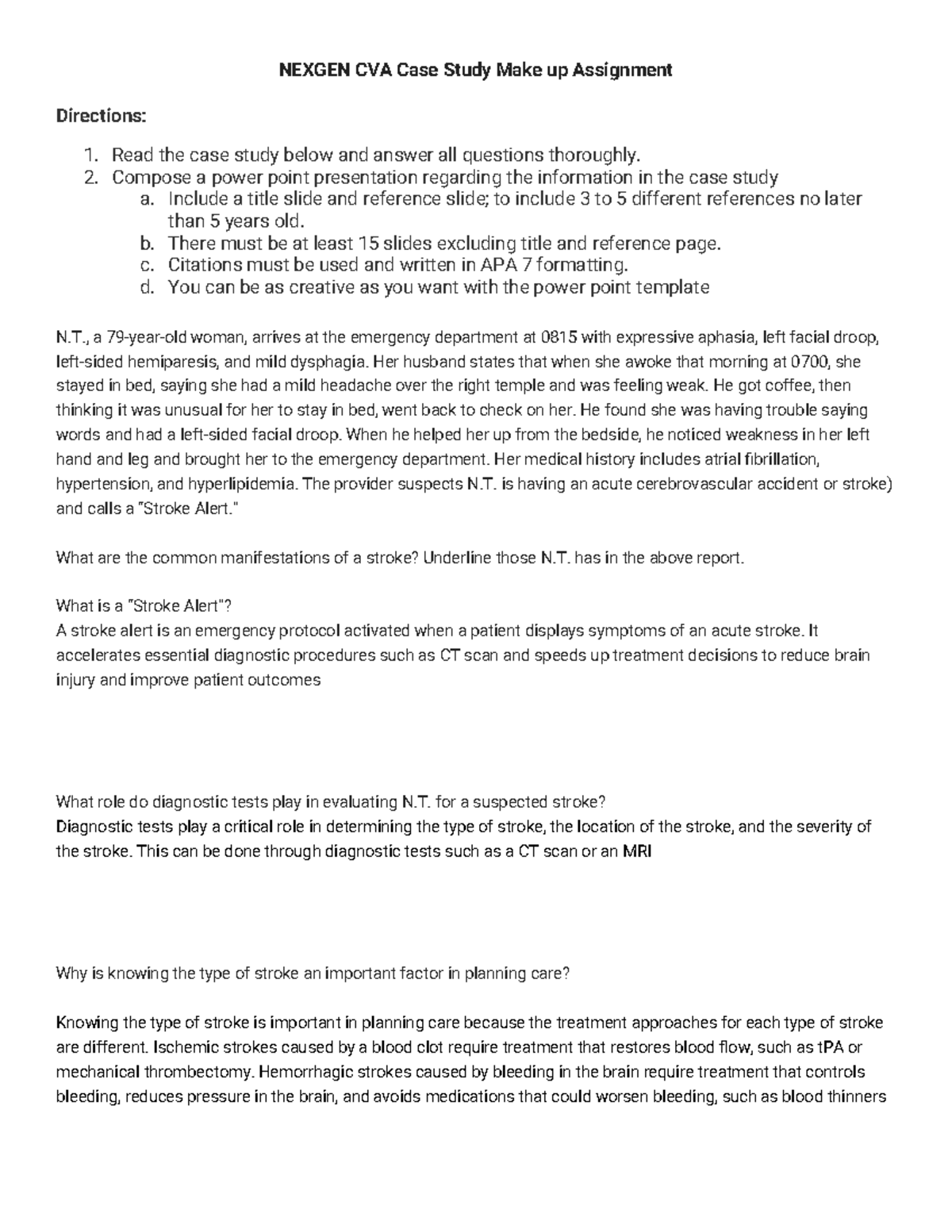 NEXGEN CVA Case Study Makeup Assignment Guidelines - Studocu