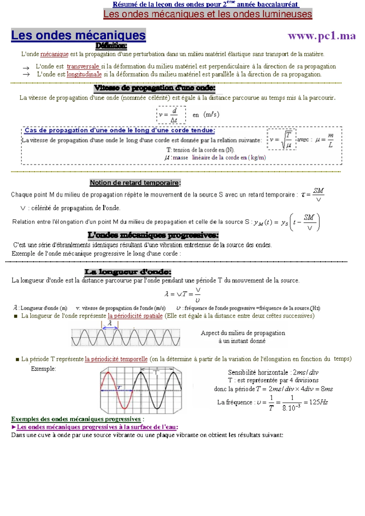 Résumé 1 . Dipôle RC (www - Résume de cours dipôle RC Anne scolaire ...