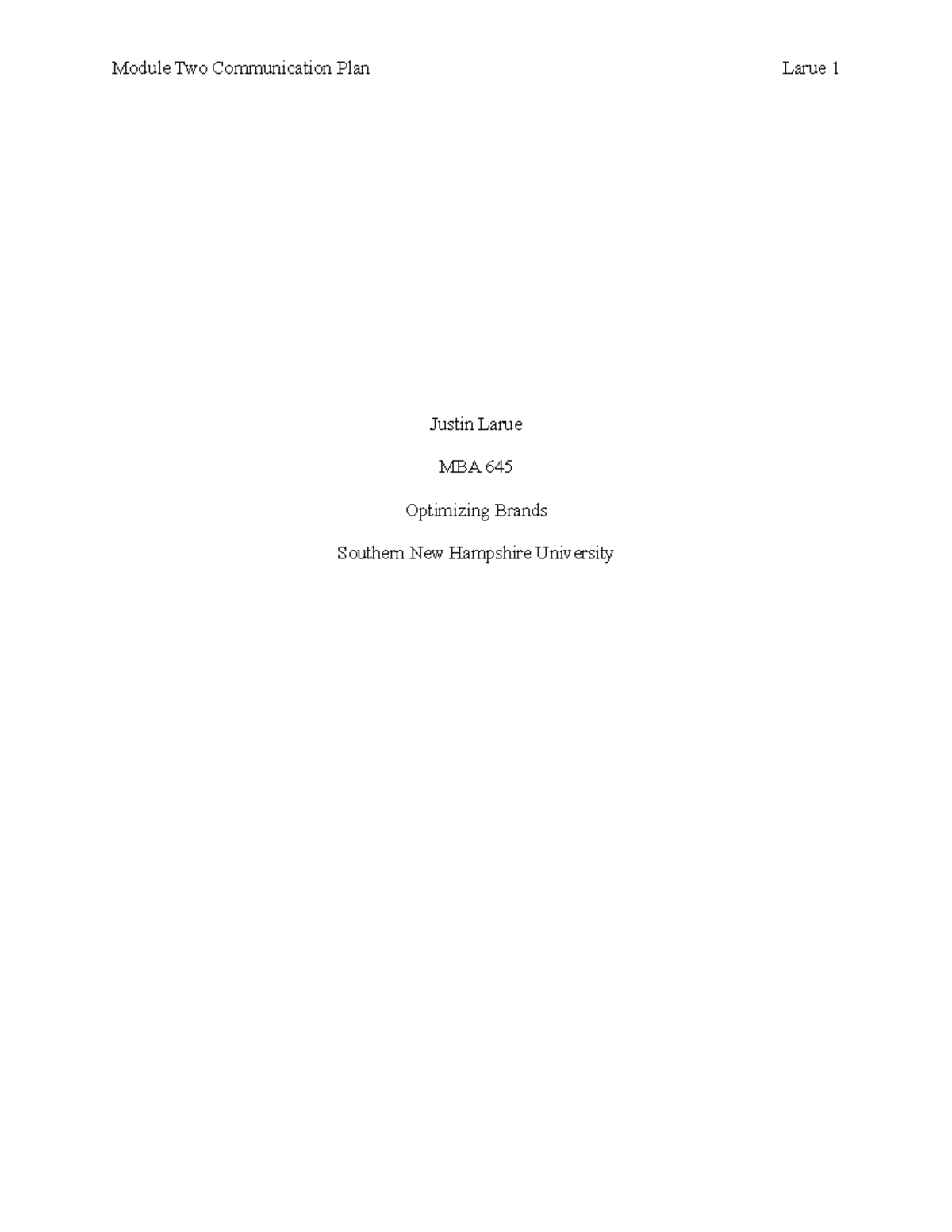MBA 645 Module Two Communication Plan for Theme Park Reopening - Studocu