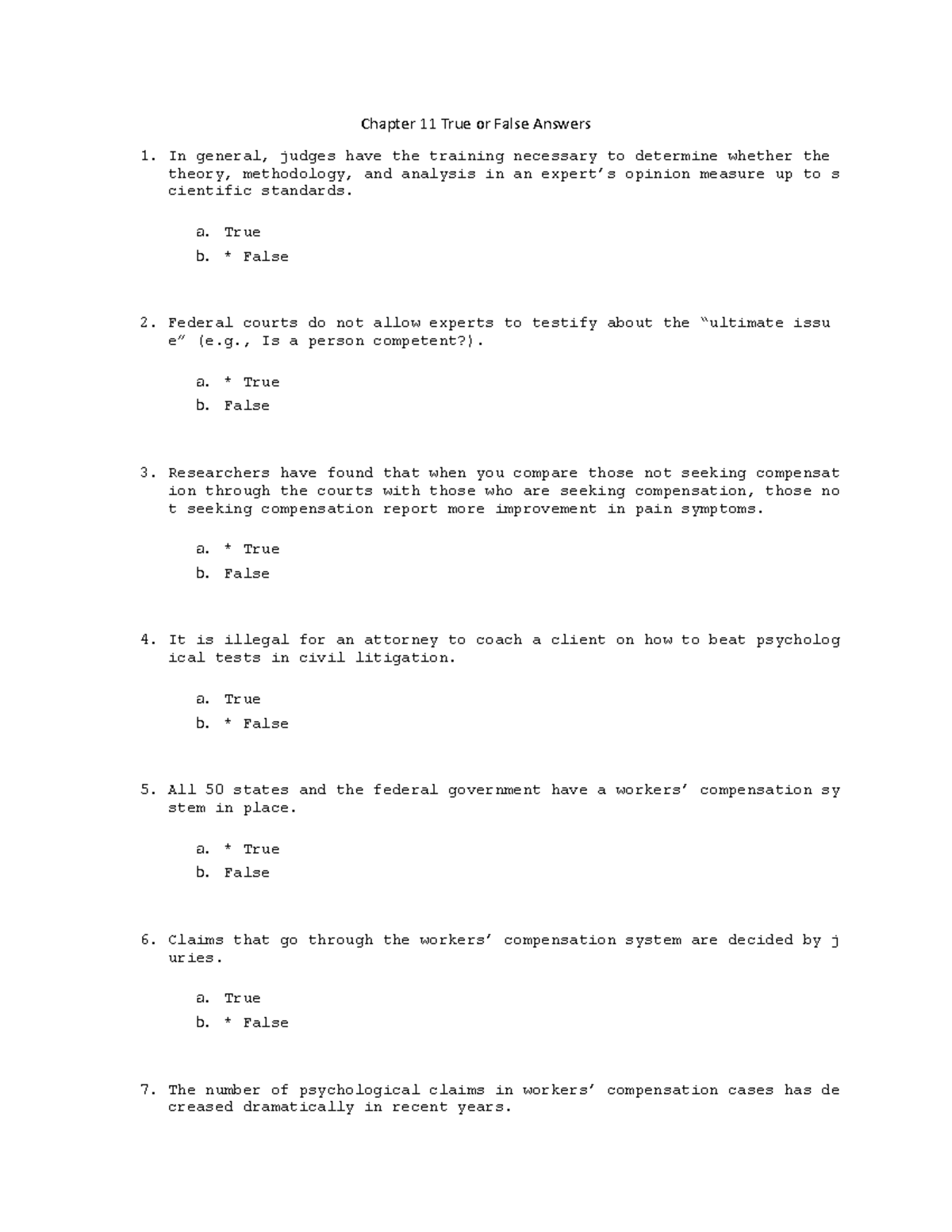 Chapter 11 True or False Answers - Chapter 11 True or False Answers In ...