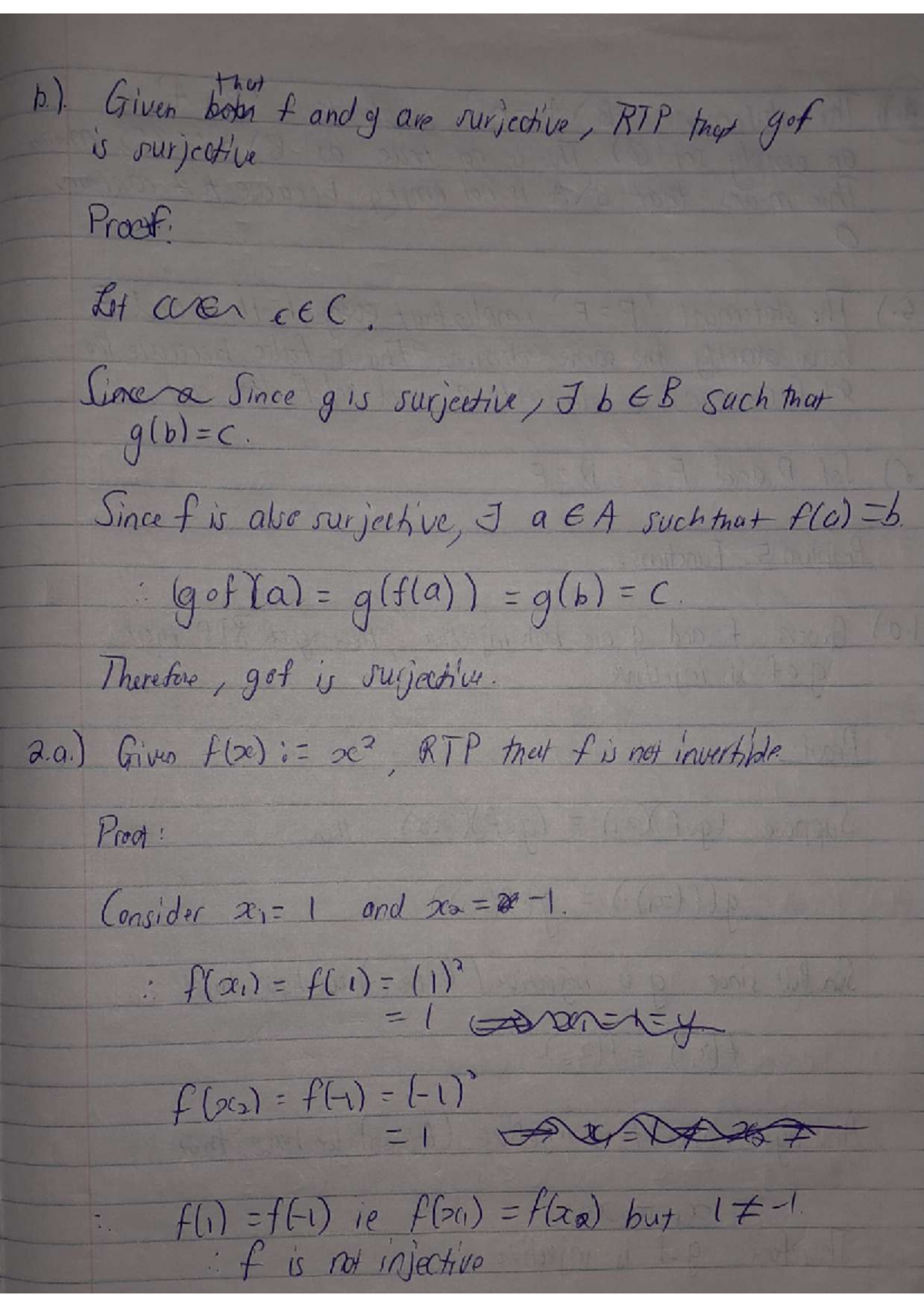 HW1 - 5 04 - Surjectivity and Invertibility Proofs - Studocu