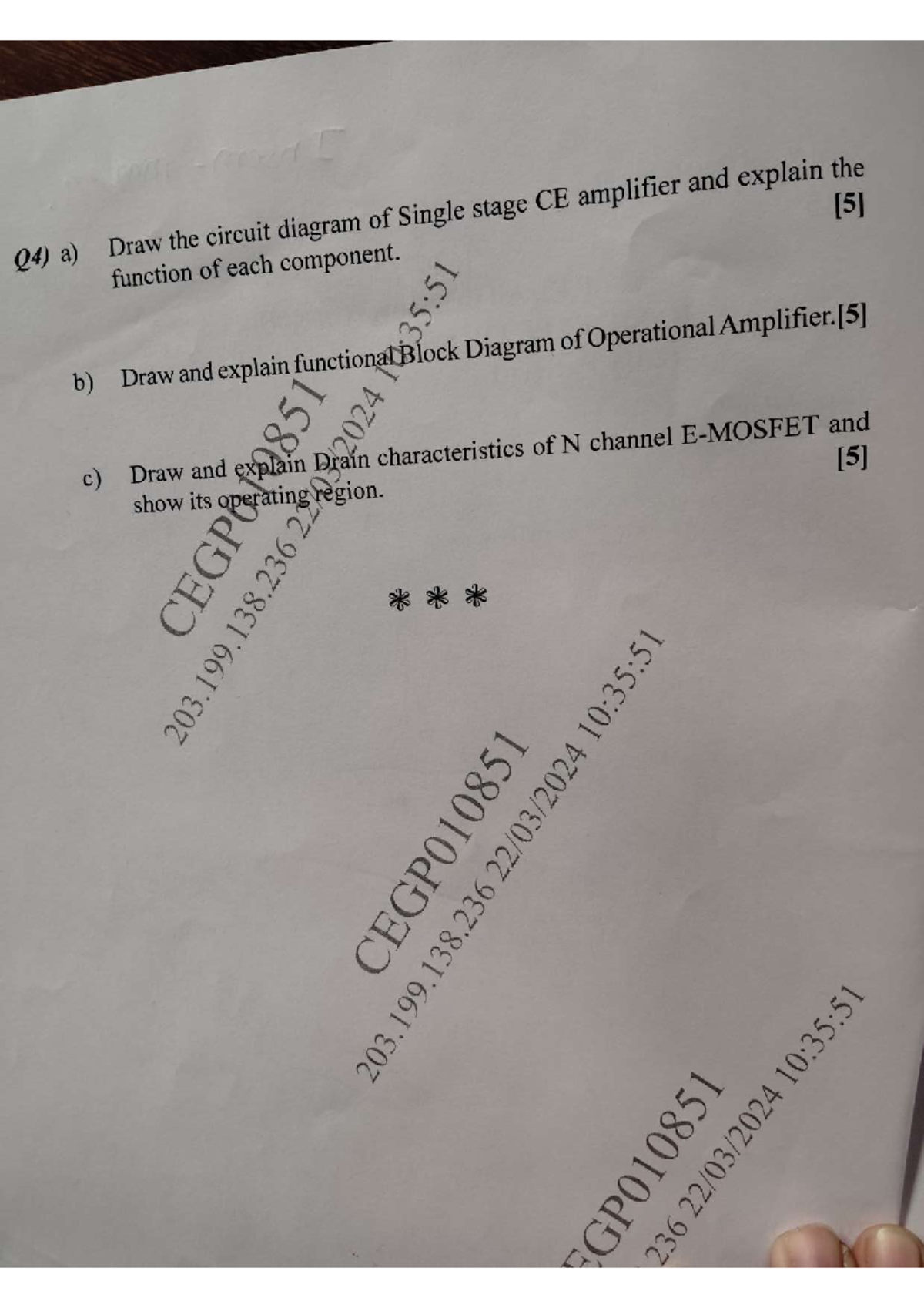 BXE Insem PYQPs - Basic Electronics Engineering (104010) Study Guide ...