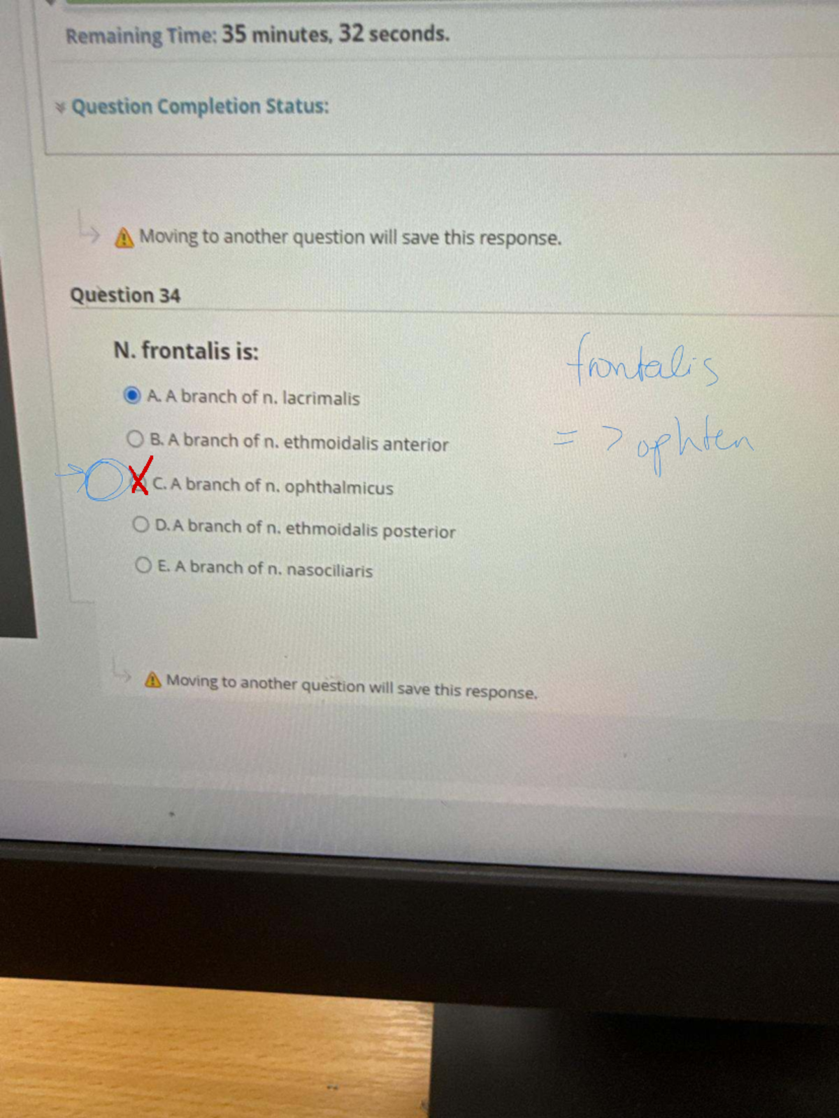 3 - Questions - Remaining Time: 35 minutes, 32 seconds. Question ...