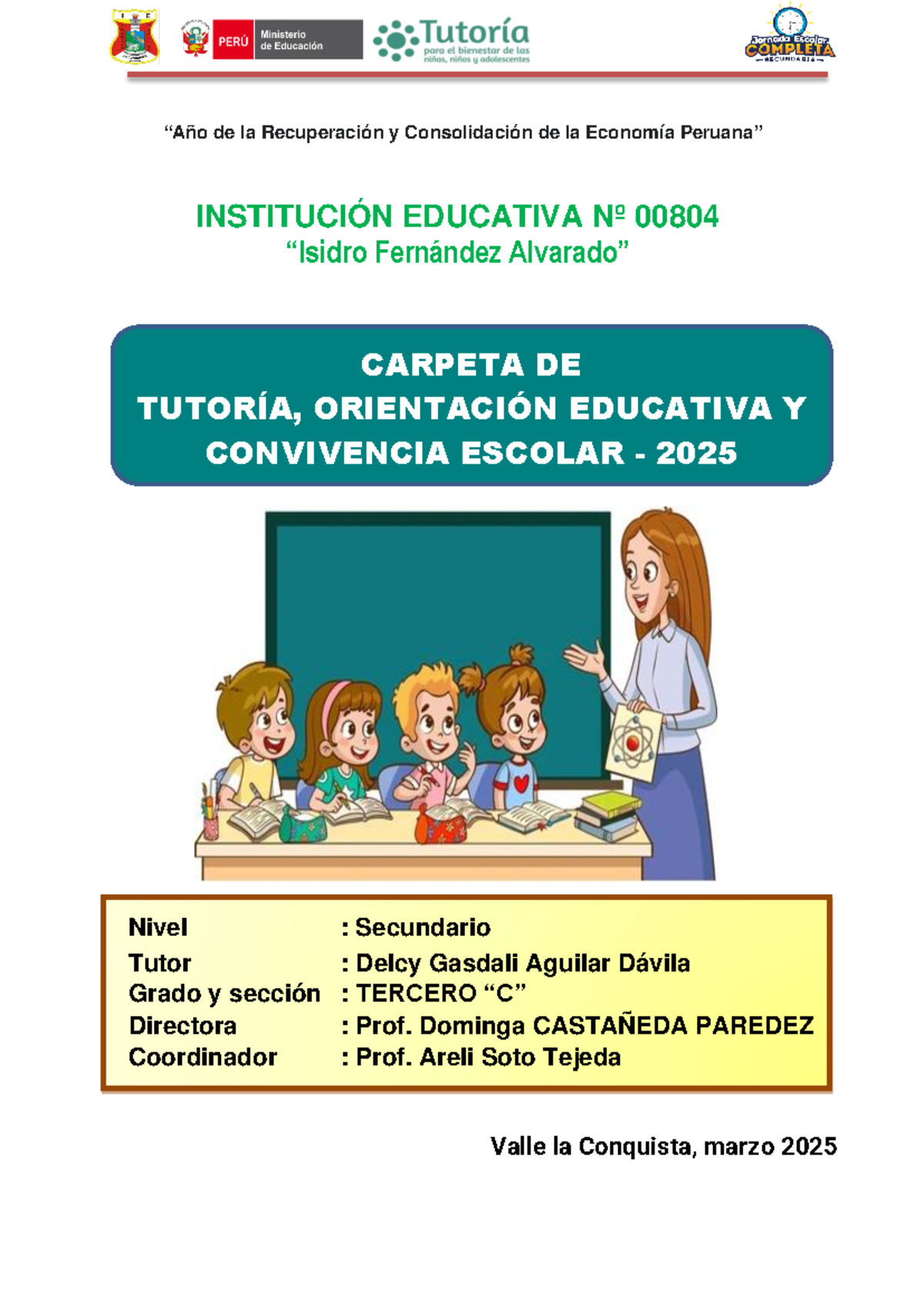 Programación de Tutoría 3° - Normas y Actividades 2025 - Studocu