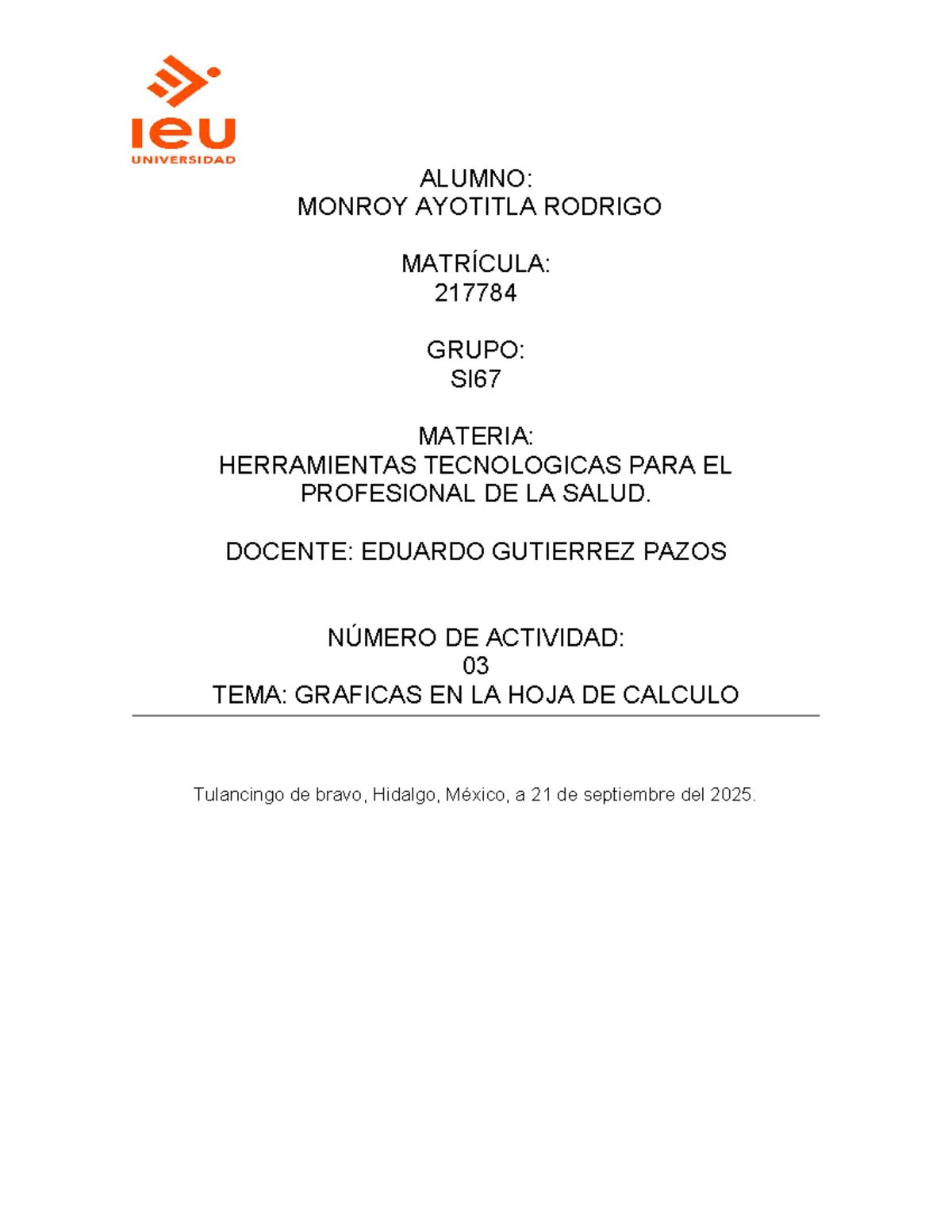 ACT.3 - Análisis de Gráficas en Excel para Profesionales de la Salud ...