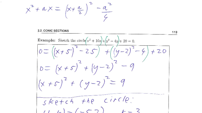 Friday Conics - Lecture Notes on Conic Sections (MATH 101) - Studocu