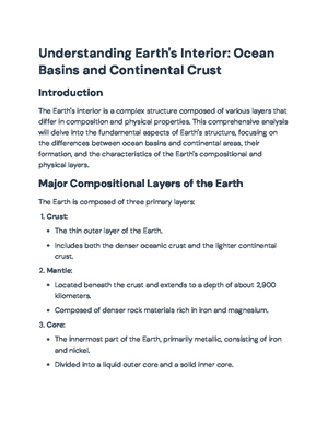 Marine Provinces and Oceanographic Features Overview (Course Code ...