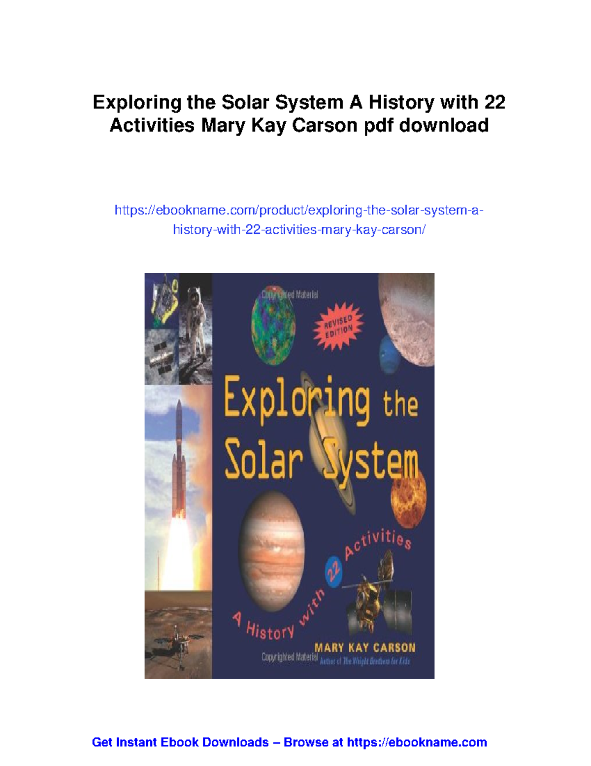 Exploring the solar system: A history with 22 activities by Mary Kay ...