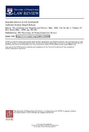 Insurance LAW Class Notes Revised - INSURANCE LAW LECTURE NOTES TOPIC 1 ...