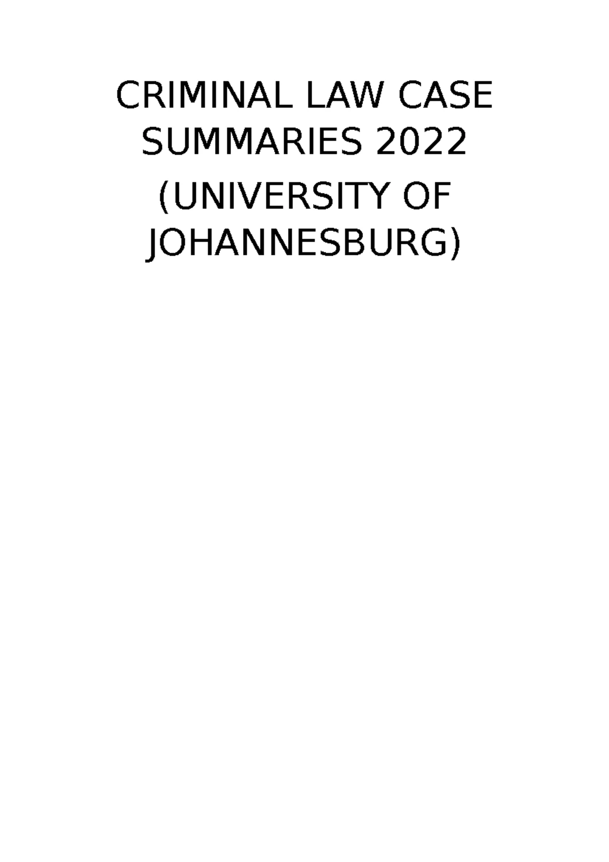 Criminal law Chapter 8 complete study notes - Criminal law Chapter 8 ...