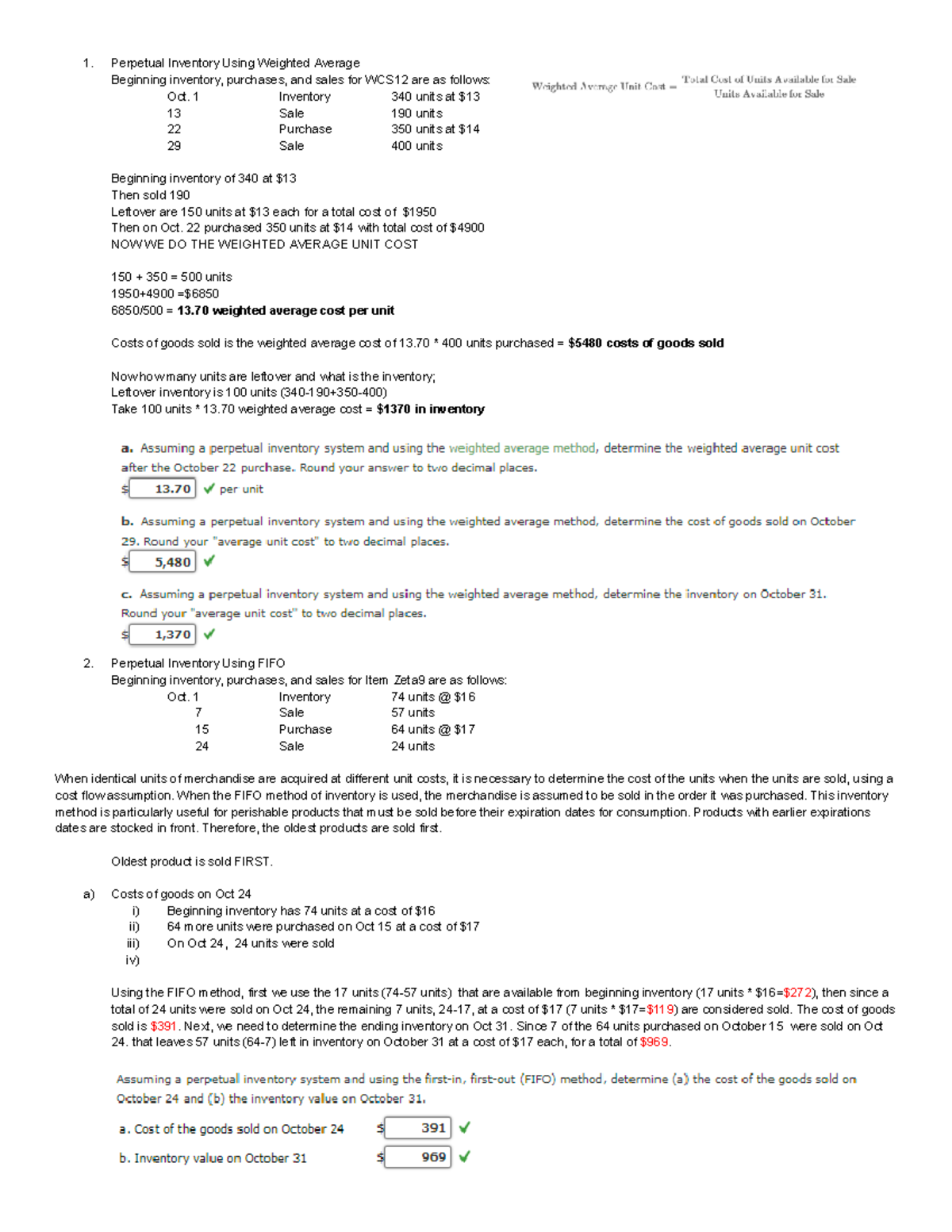 ACC201 Module 3 Homework: Perpetual Inventory Analysis and Costs - Studocu