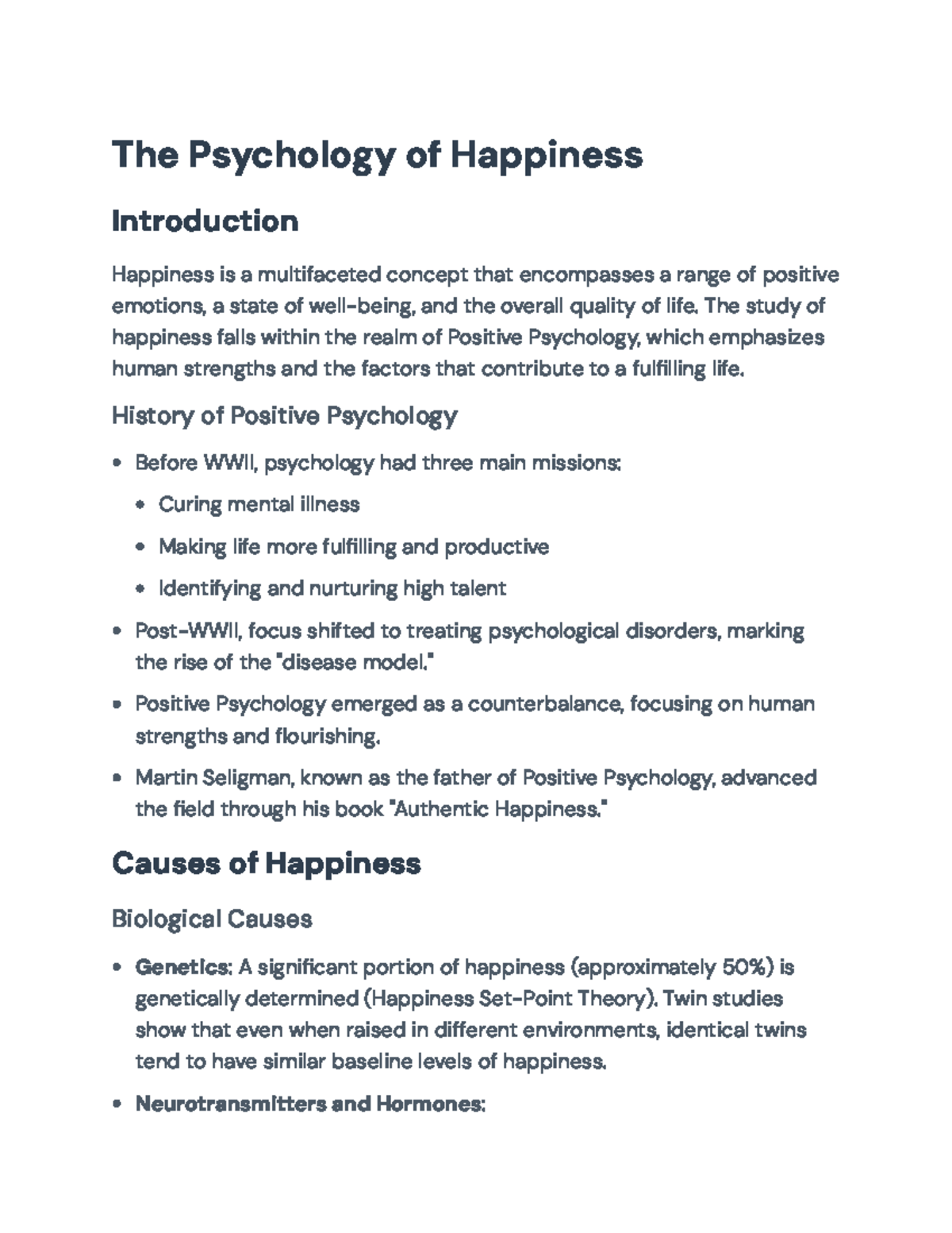 The Psychology of Happiness: Influences, Effects, and Well-being ...