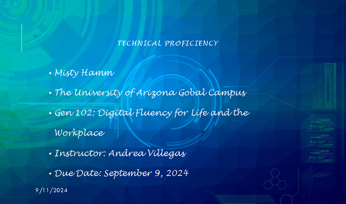 GEN 102: Week 2 Teaching Skills & Technical Proficiency Overview - Studocu