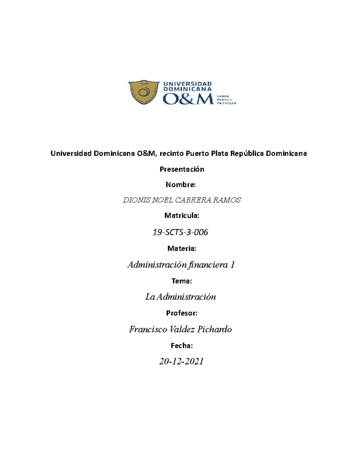 Universidad Dominicana OYM - Universidad Dominicana O&M, recinto Puerto ...