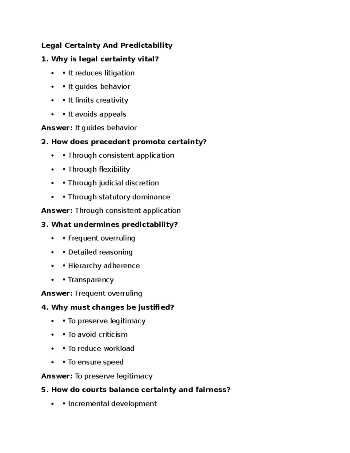 Legal Certainty and Predictability: Key Concepts and Implications - Studocu