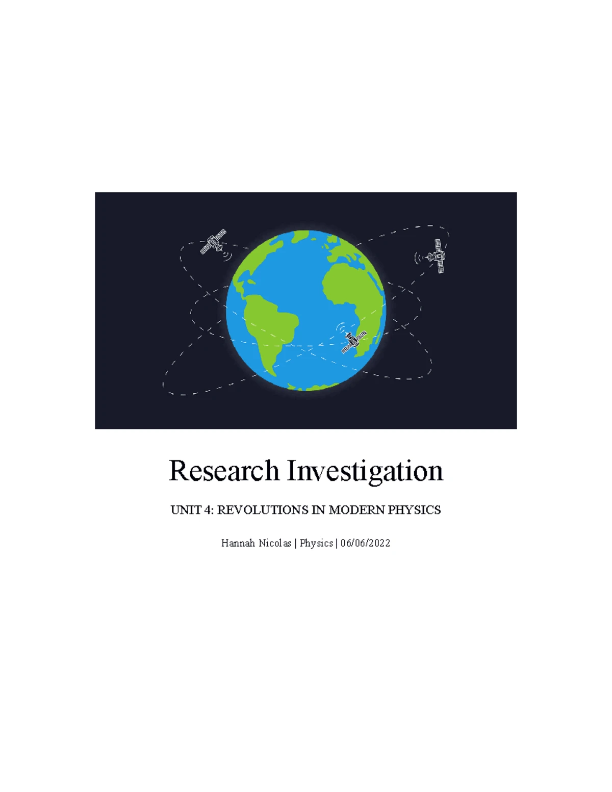 Physics IA3 Research Investigation - Research Investigation UNIT 4 ...