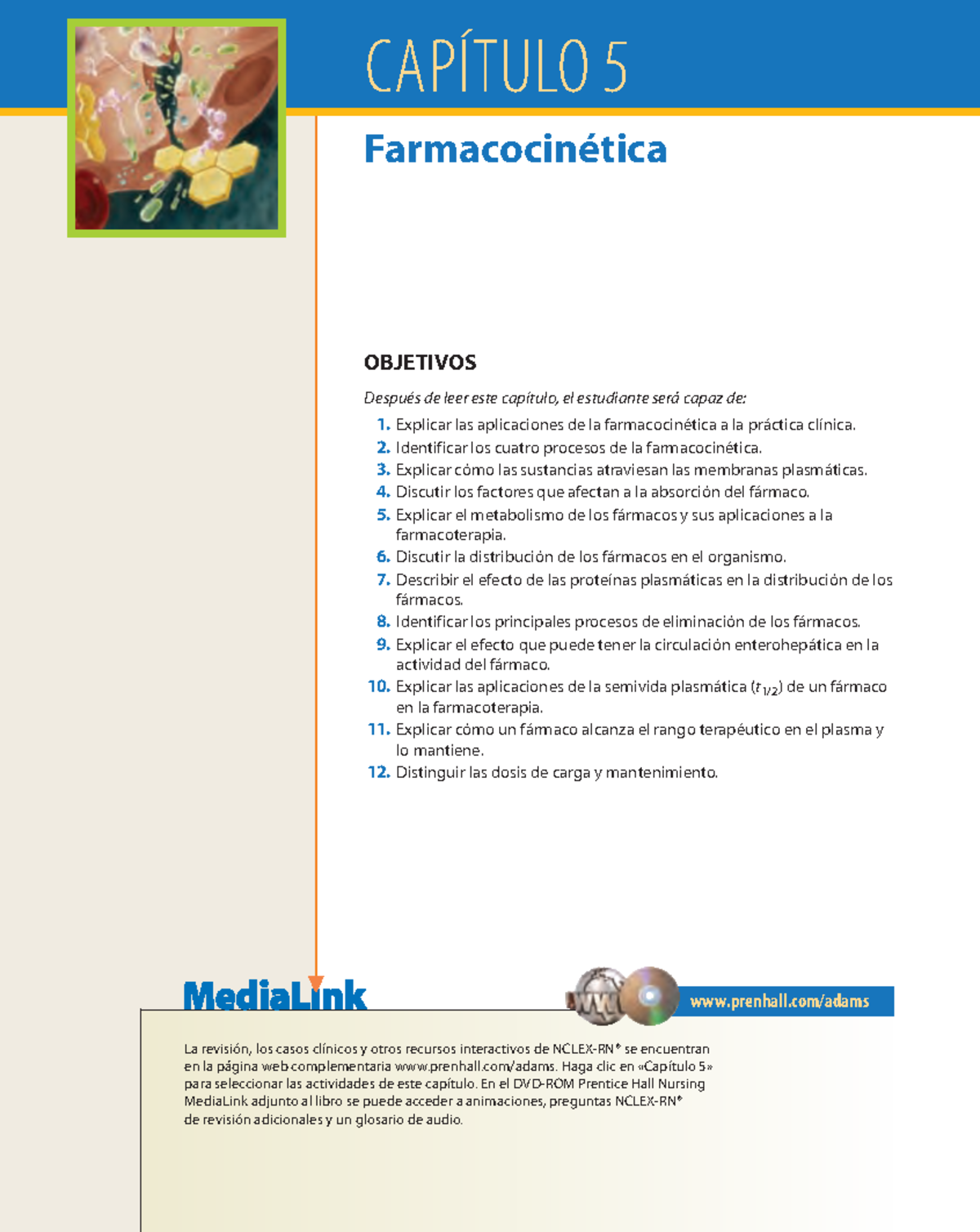 Farmacocinetica - Farmacología - ####### prenhall/adams CAPÍTULO 5 La ...