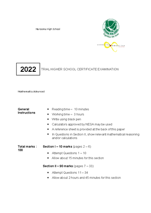 HSC Formula Sheet - NSW Education Standards Authority NSW 2020 HIGHER ...