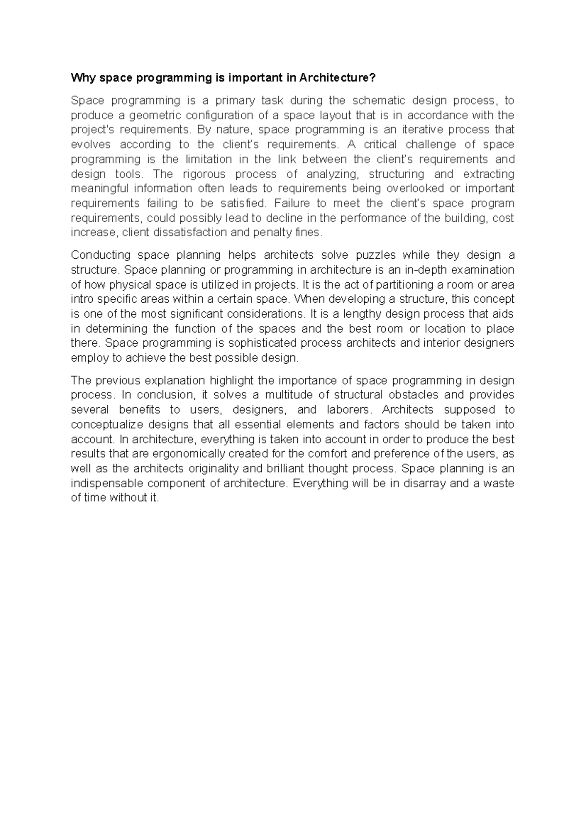 Space Programming in Architecture: Adapting Methods for Local Context ...