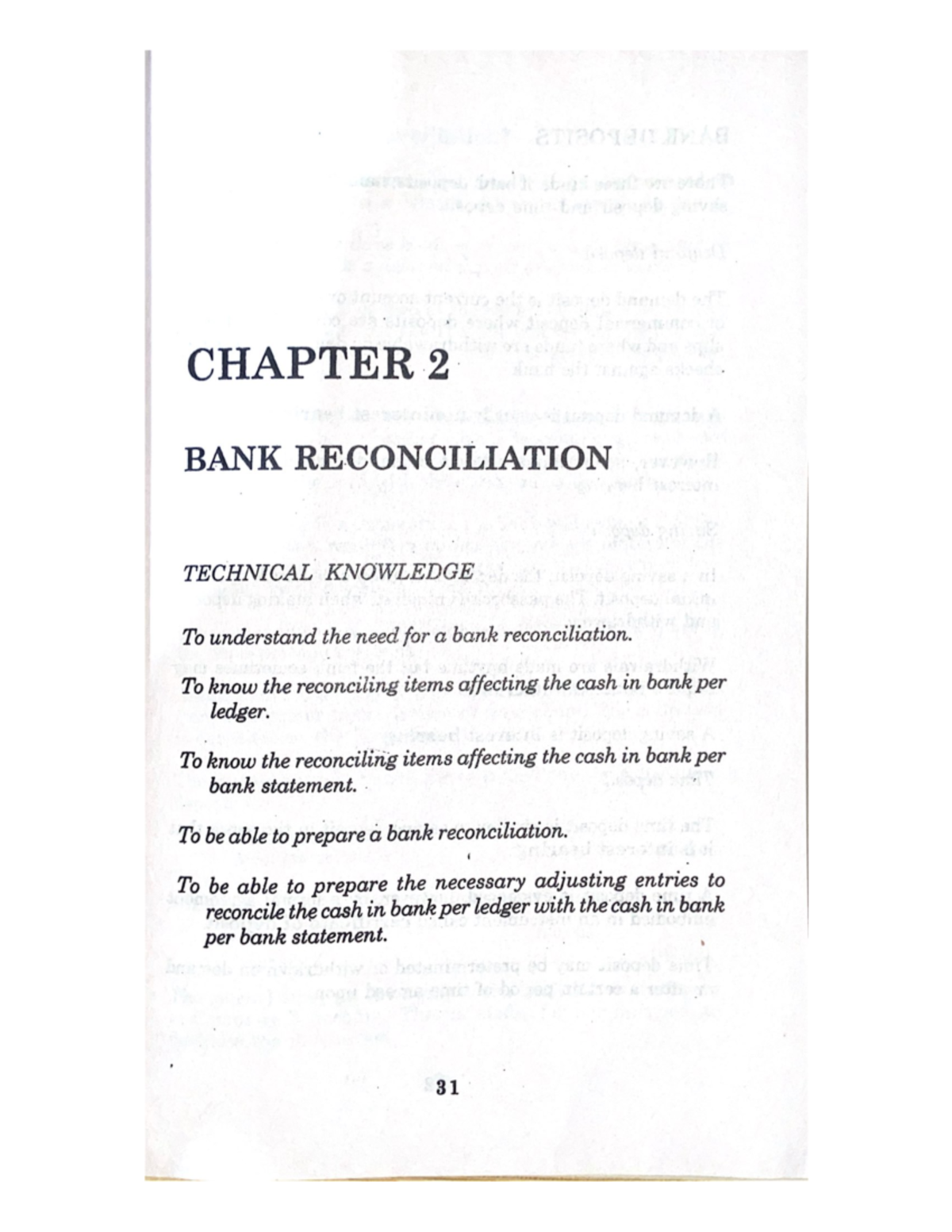 Chapter 2 - Bank Reconciliation - CHAPTER 2 BANK RECONCILIATION ...