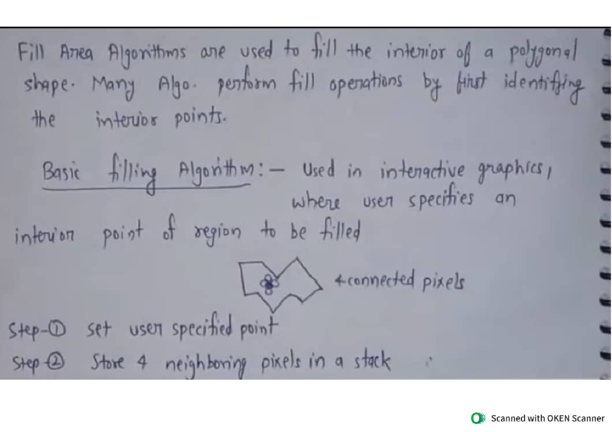 Cg - NIL: Fill Area Algorithms for Polygon Interior Filling - Studocu