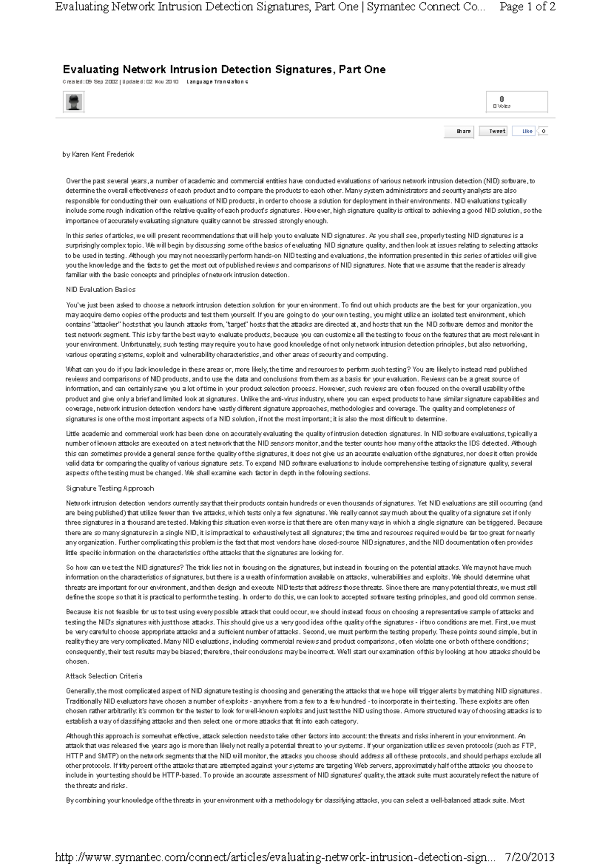 Evaluating NID Signatures: A Detailed Guide - Part One - Studocu