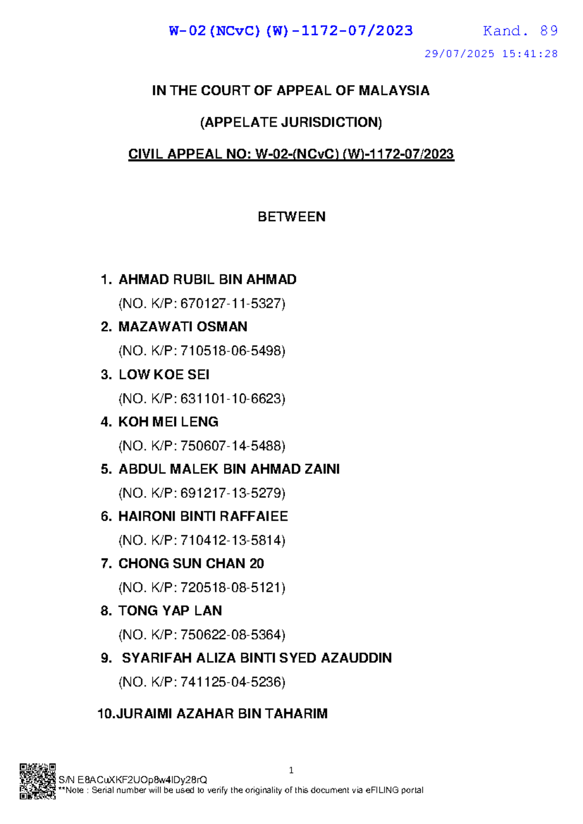Civil Appeal No: Ahmad Rubil vs Minda Muhibah Sdn Bhd - Judgment ...