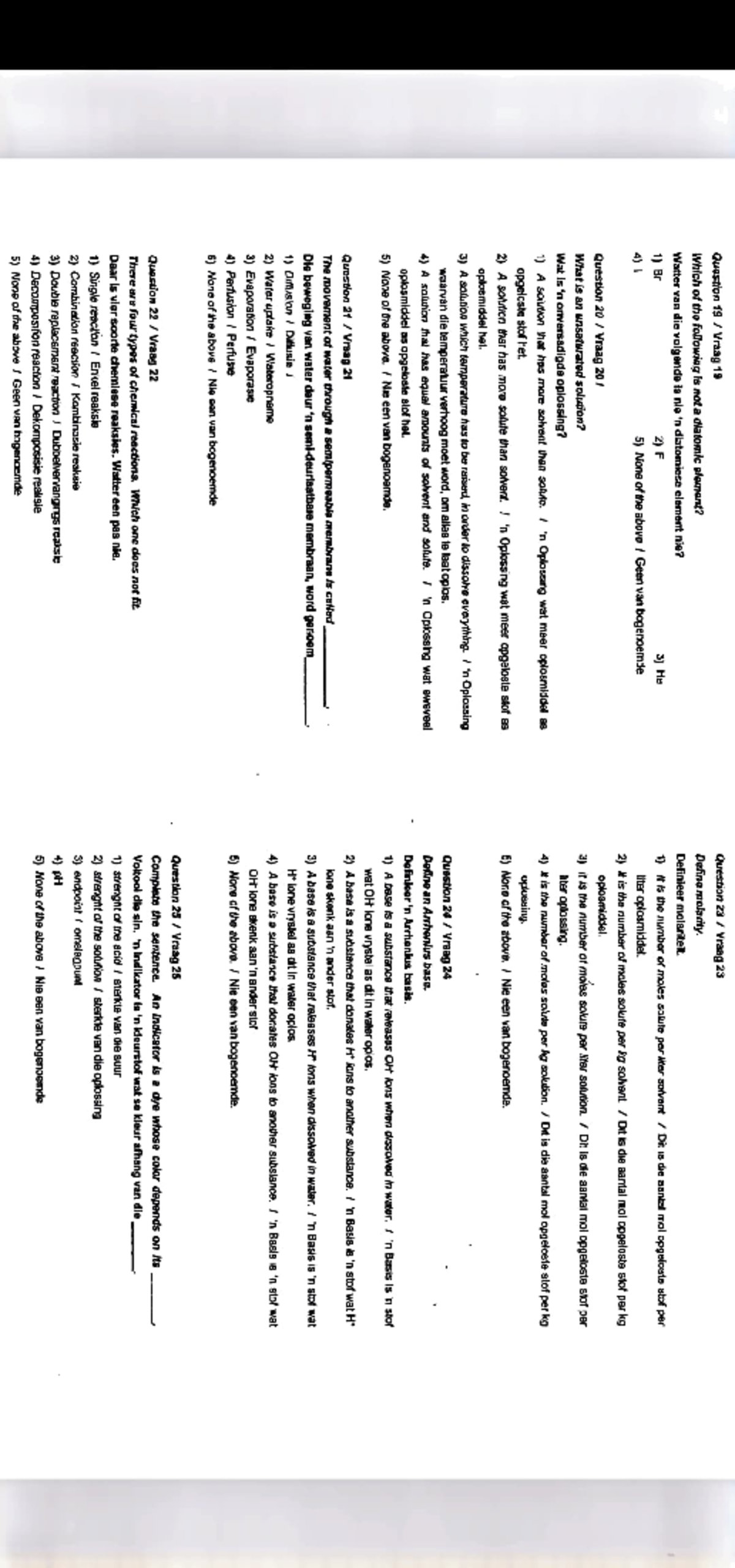 AGRI1534 4 - Past paper - Quffllon 19 I Vraag 19 Which of the followmg ...