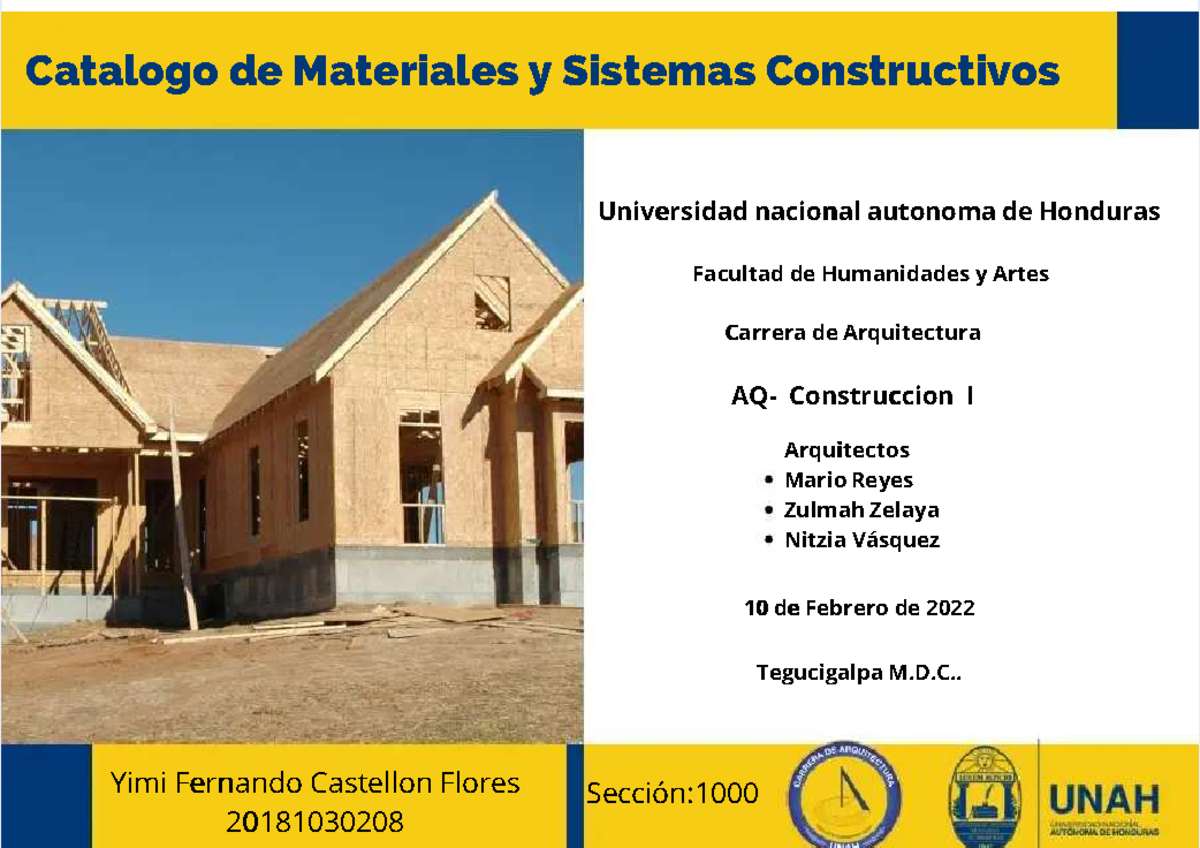 Catálogo de Materiales y Sistemas Constructivos de Arquitectura - AQ-I - Studocu