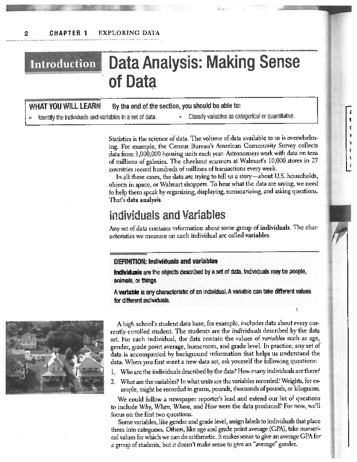 RM 406 CHAPTER 1: EXPLORING DATA - Key Concepts and Definitions - Studocu