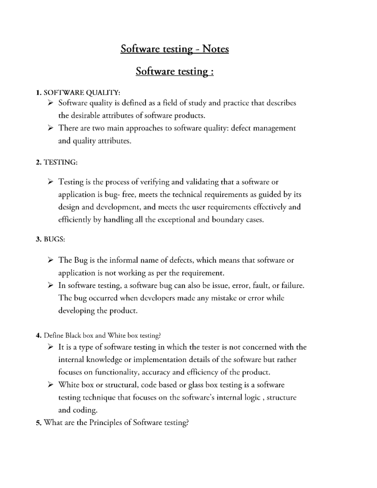 Software Testing and Debugging Notes - CS101 Lecture Outline - Studocu