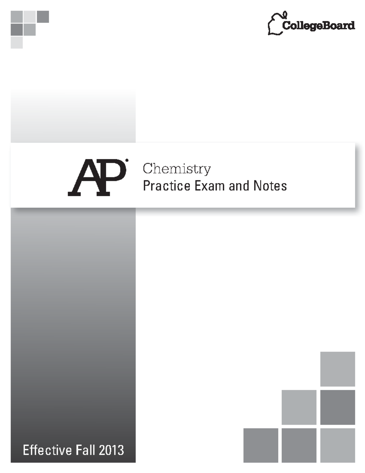 2013 AP Chemistry Practice Exam: MCQ Questions & Answers Guide - Studocu