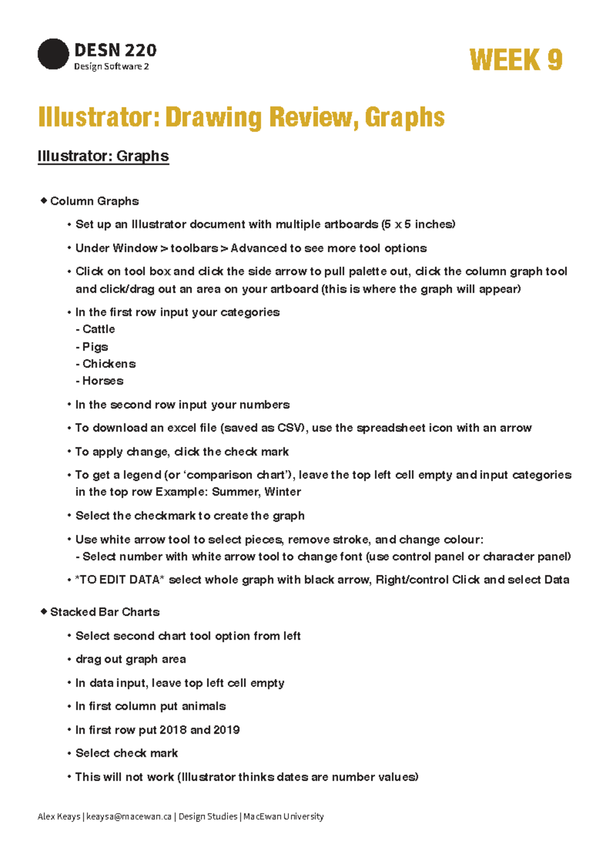 DESN 220 Lecture Notes F22: Illustrator Graphs & Drawing Review - Studocu
