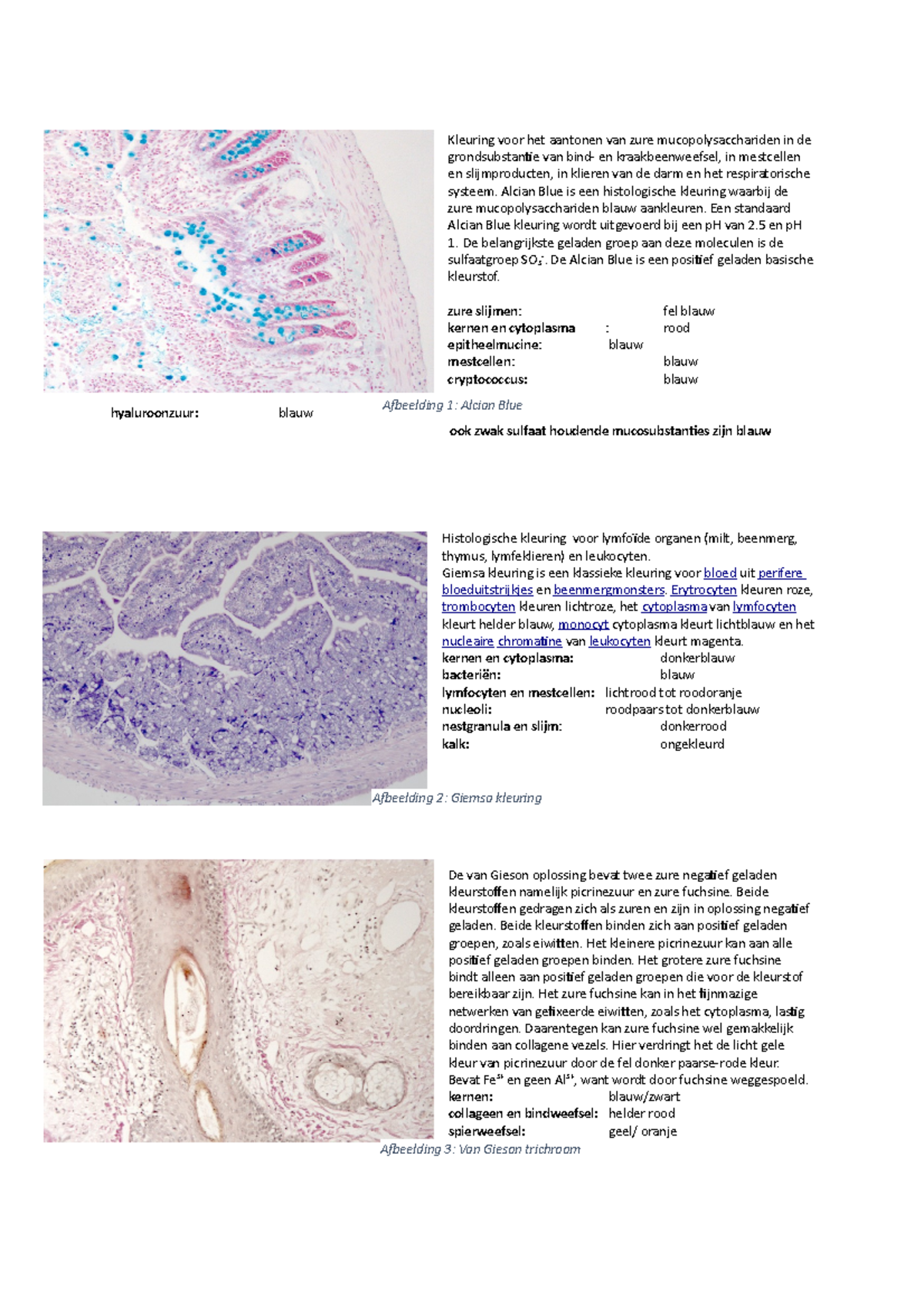 Kleuringen en Histologische Technieken voor Labjournaal - Studeersnel