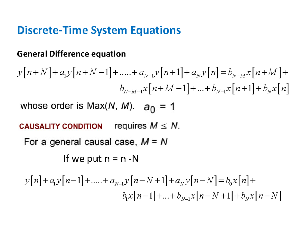 System Equations and Unit Impulse Response Notes - Unit5 VKB - Studocu