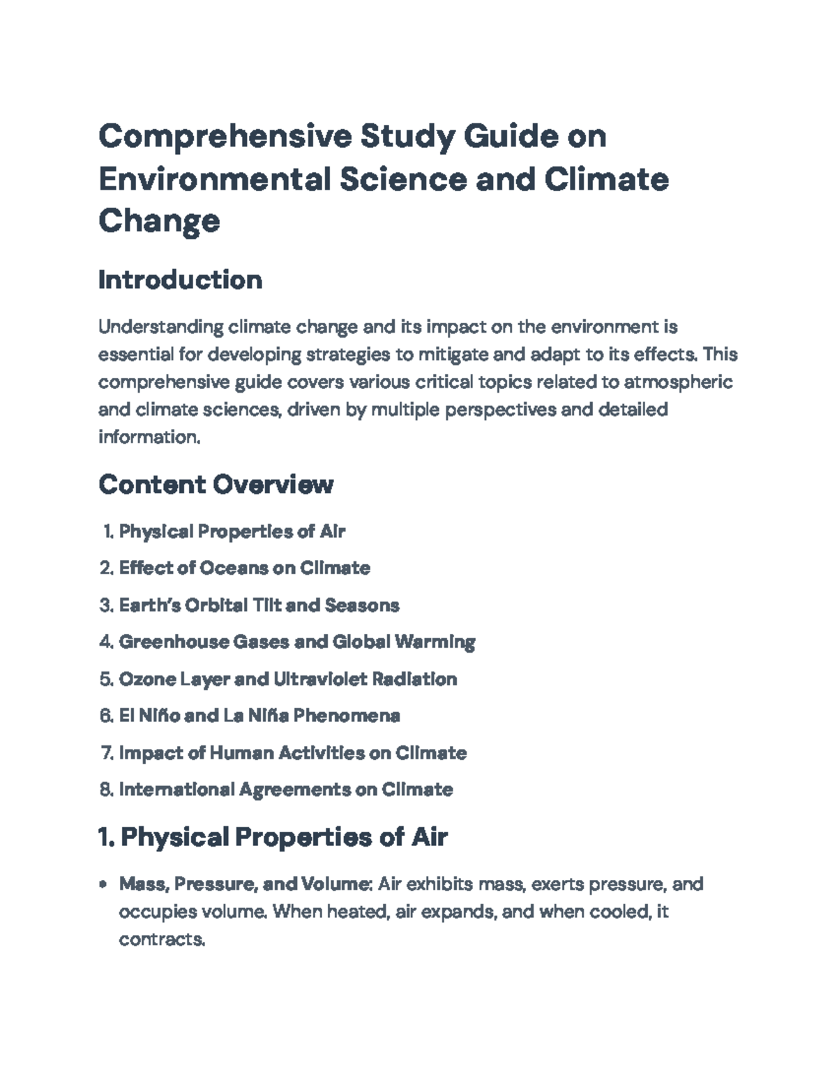 Comprehensive Study Guide on Environmental Science (Final Exam) - Studocu