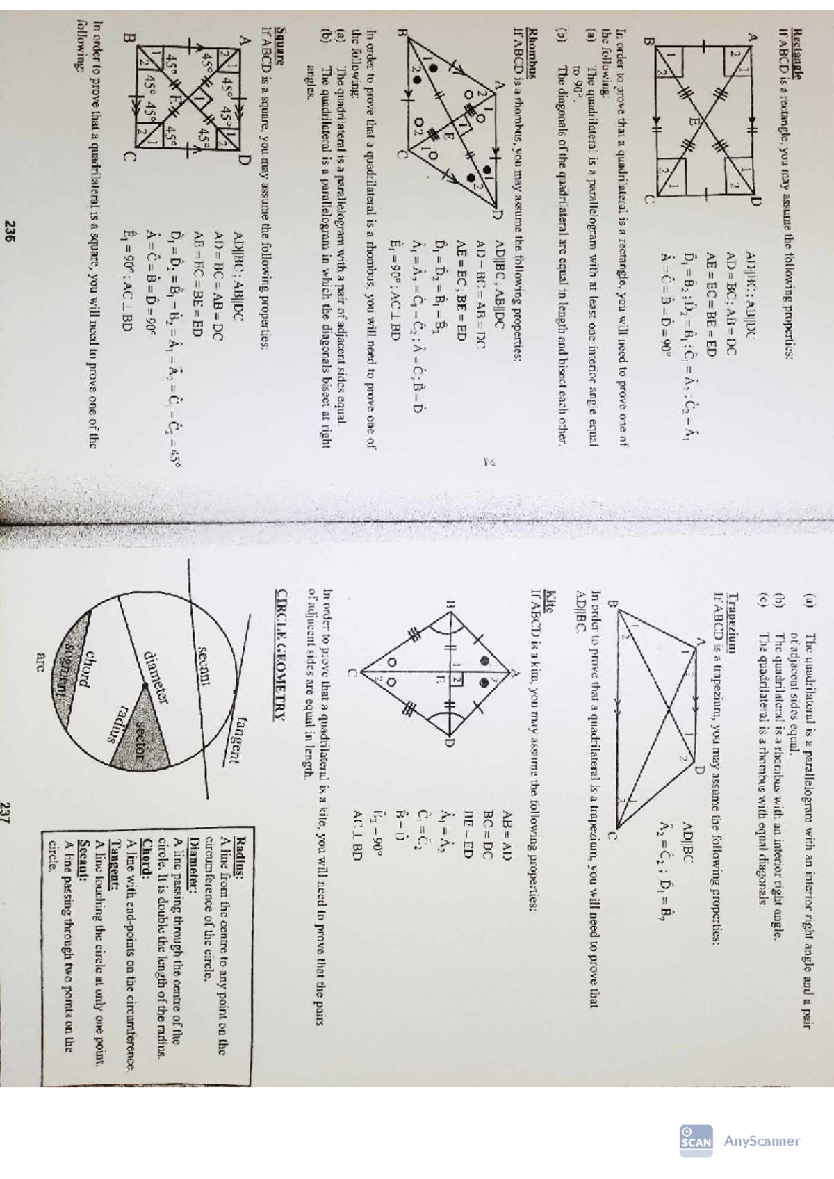 Geometry Properties of Quadrilaterals and Circles - Course Code ...