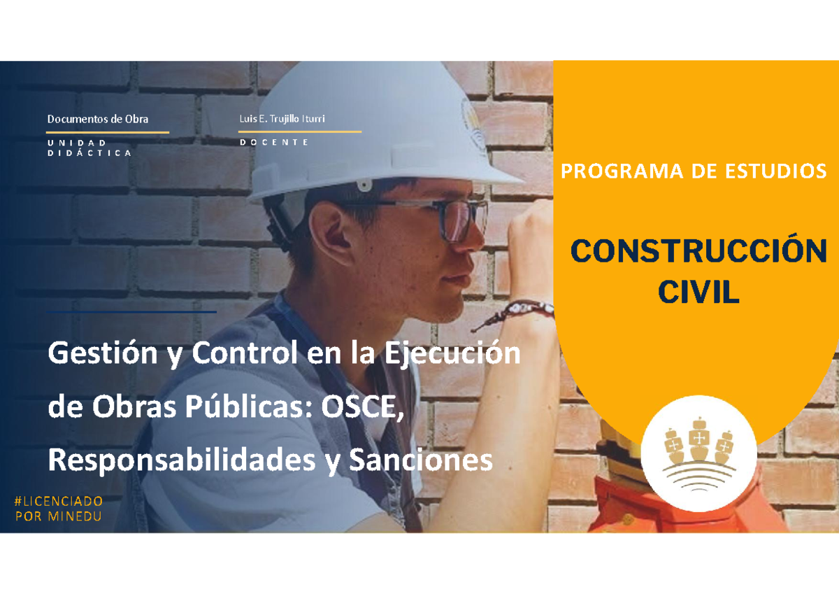 Gestión y Control de Obras Públicas: OSCE y Responsabilidades - PPT2 ...