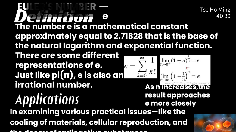 Euler's Number e: Definition & Applications in Math - Studocu